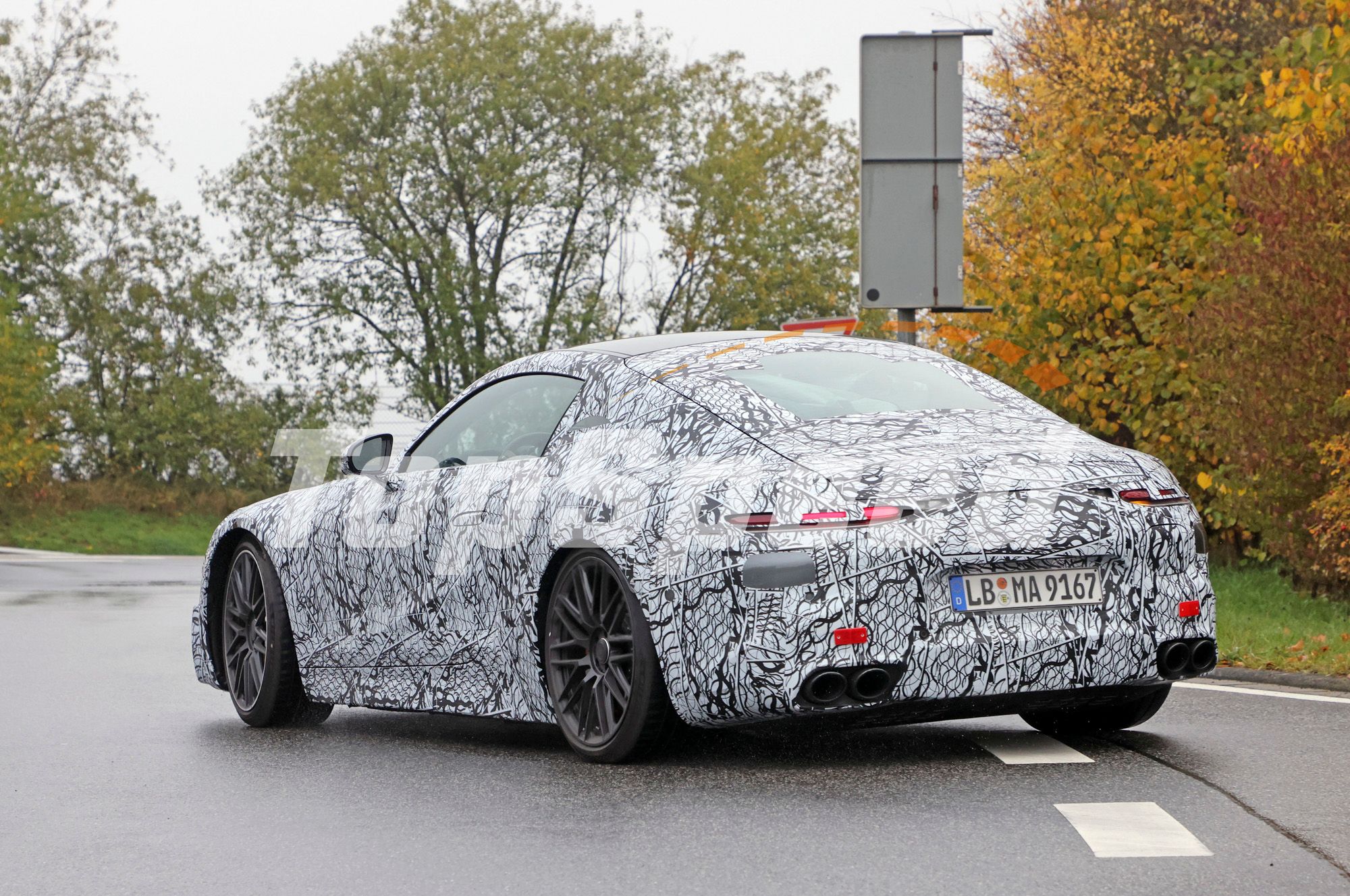 Upcoming Mercedes-AMG GT53 PHEV Shown Testing