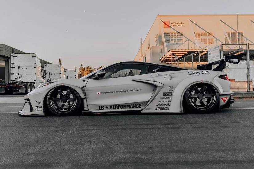 Liberty Walk Introduces Striking Chevy C8 Corvette Body Kit