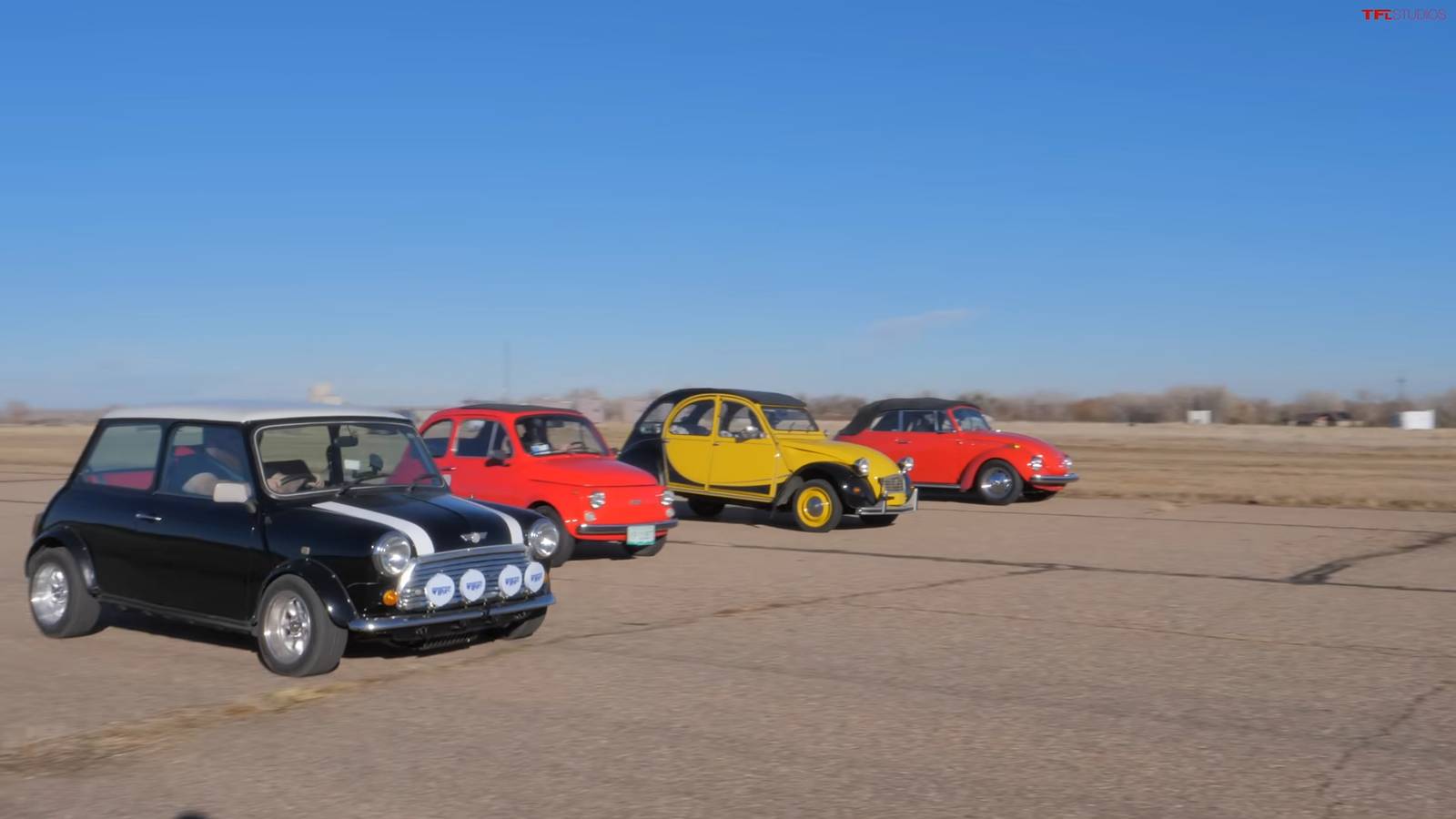 A Comical Drag Race Pits A VW Beetle Against A Citroen 2CV, Fiat 500 ...