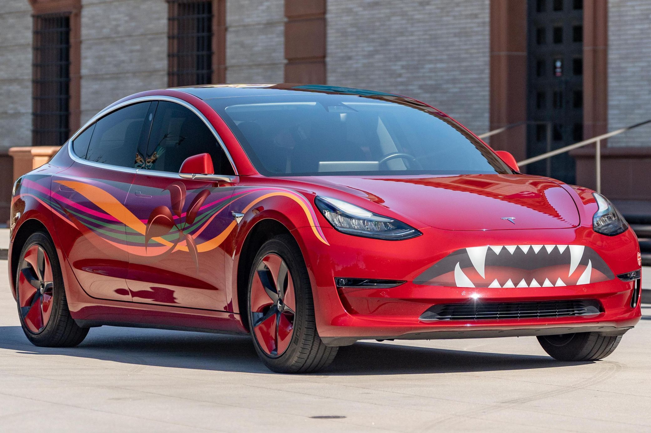 This Tesla Model 3 Looks Like An EV Take On BMW's Art Cars