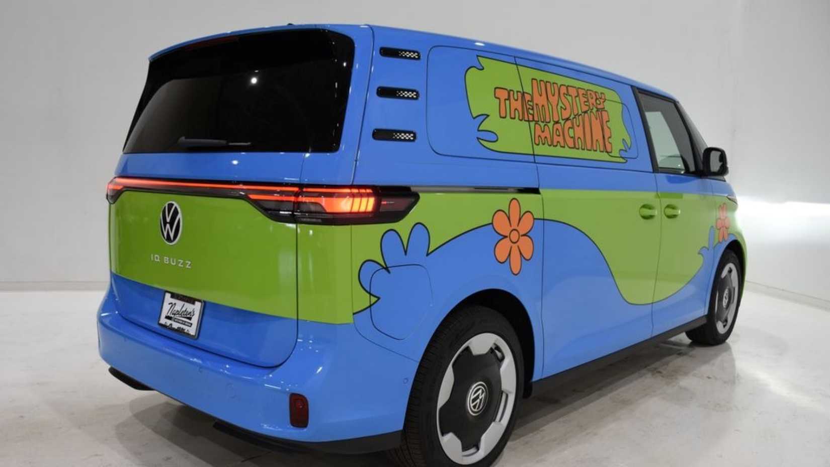 Own A VW ID. Buzz Dressed As Scooby-Doo's Mystery Machine