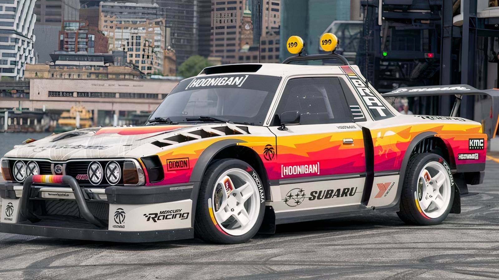 Travis Pastrana's 670-HP Gymkhana Subaru Brat Revealed At SEMA For