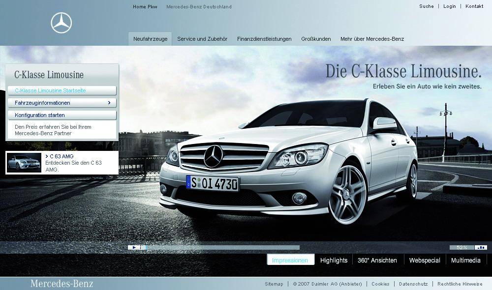 Mercedes presents new website