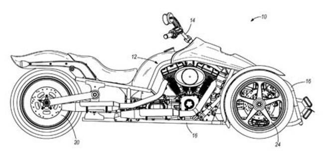 Harley-Davidson leaning trike patents to materialize into concept