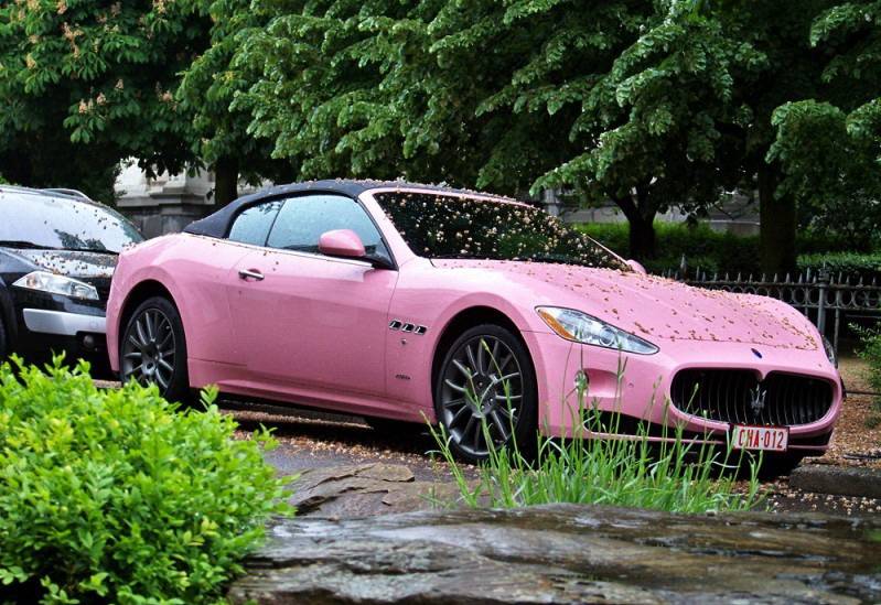 How about a pink Maserati GranCabrio?