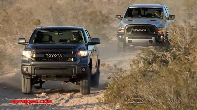 Off-Road Shootout – Ram Rebel VS Toyota Tundra TRD Pro: Video