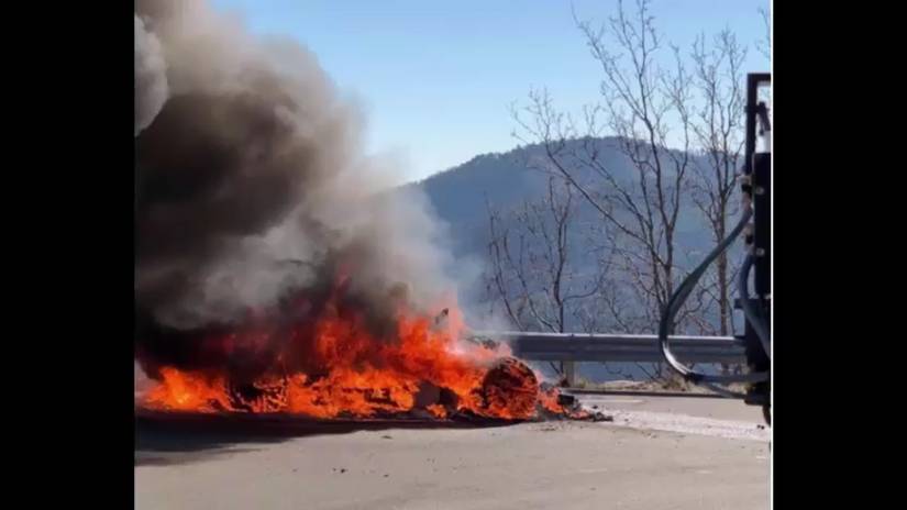 Alpine A110 Catches Fire During Top Gear Presentation