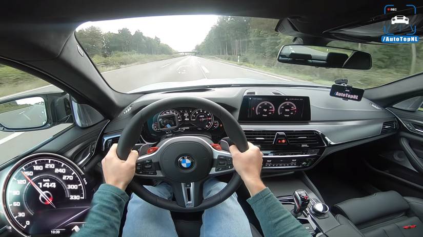 Watch a Brave Soul Max Out the F90 BMW M5 Competition on the Autobahn