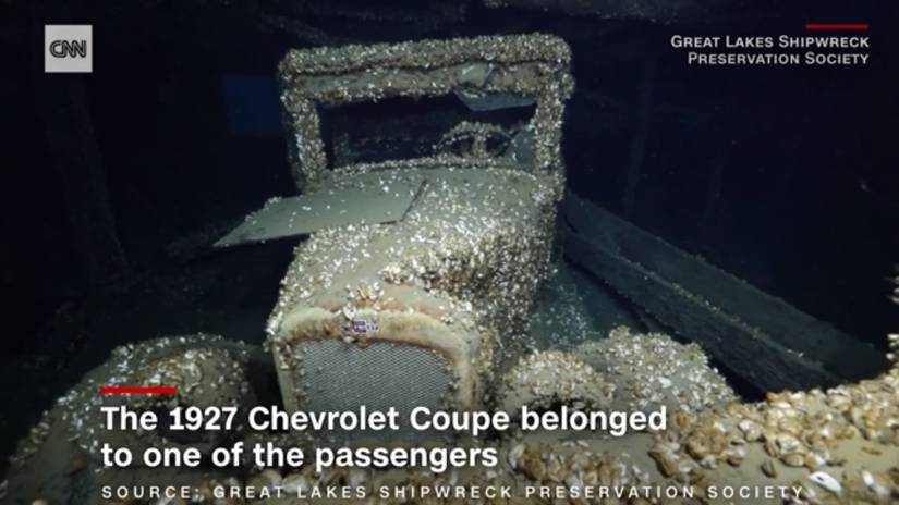 1927 Chevy Coupe Found inside Manasoo Shipwreck in Lake Huron