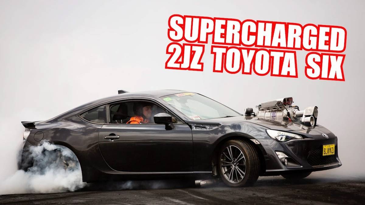 This Supercharged 2JZ-Swapped Toyota 86 Is Your Personal Burnout Jesus