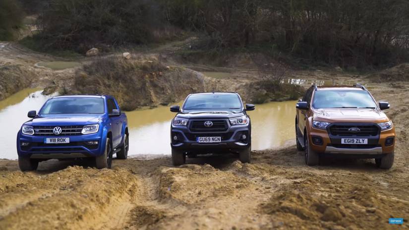Watch The Volkswagen Amarok, Ford Ranger, and Toyota Hilux Fight It Out ...