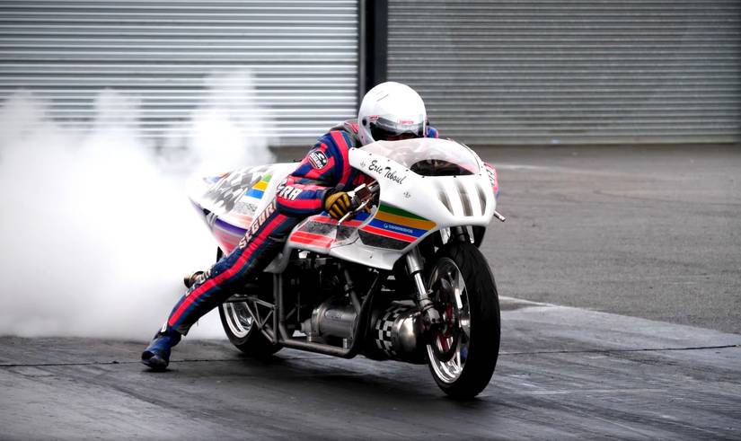 Watch A Rocket-Powered Motorcycle Obliterate A Drag Strip