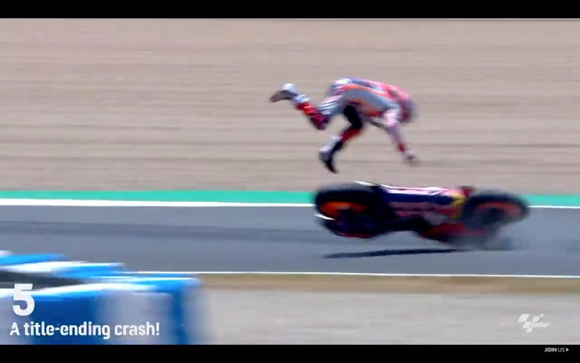 Video: MotoGP Crash Compilation: The Art of Flying